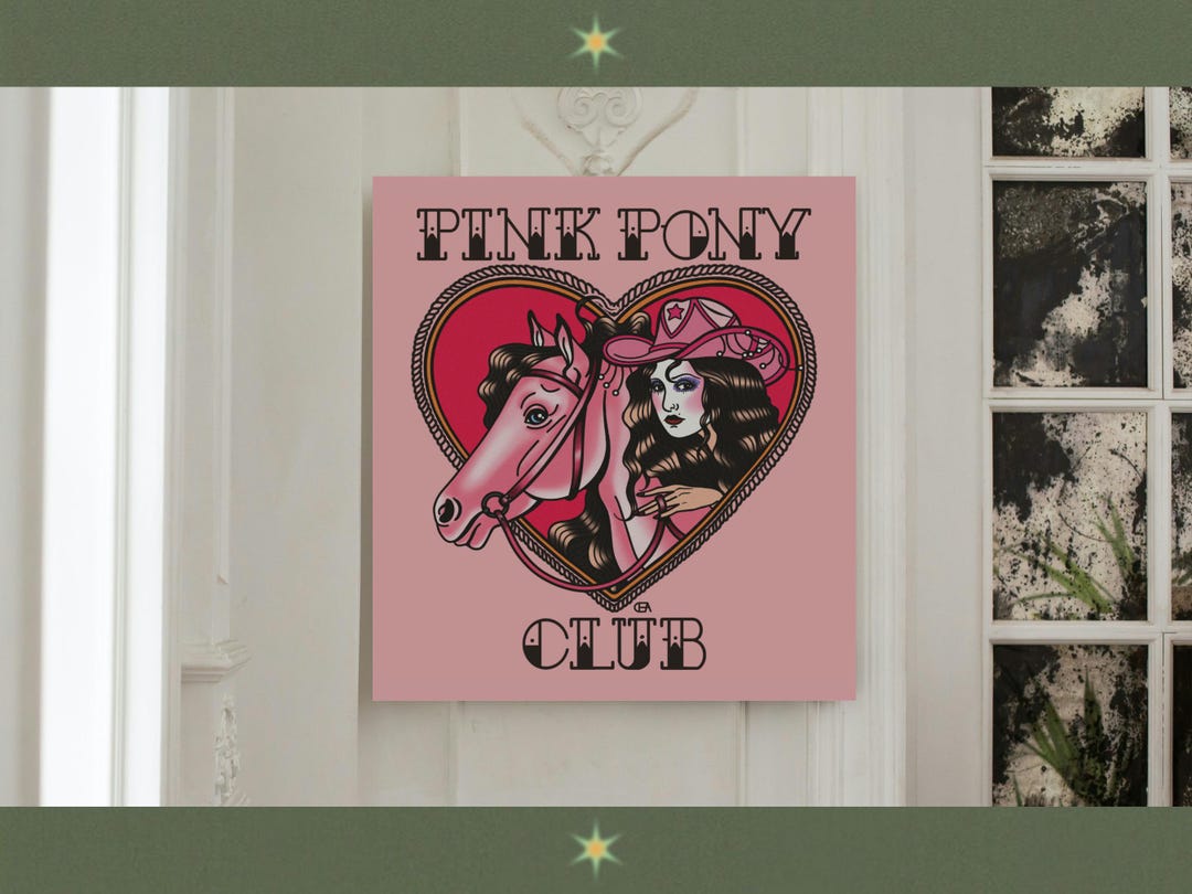 Pink Pony Club | Square Print | Chappell Roan Artwork - Etsy