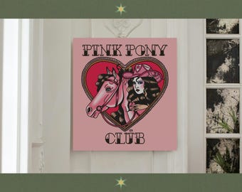 Pink Pony Club Traditional Tattoo Design Chappell Roan Inspired ...