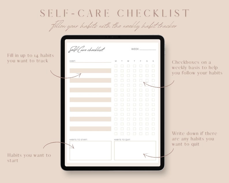 Wellness Journal, Self-care Daily Planner, Mental Health, Self-love ...