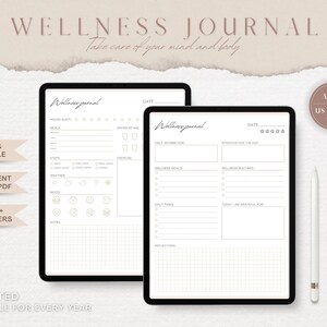 Wellness Journal, Self-care Daily Planner, Mental Health, Self-love ...