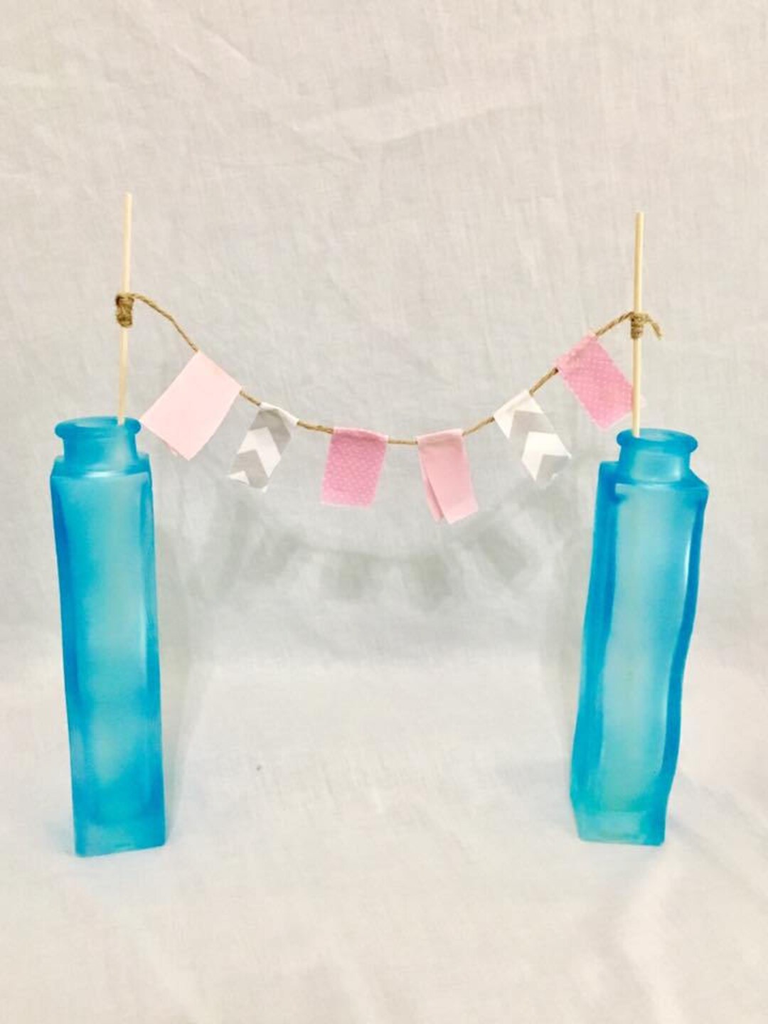 Pink Banner Cake Topper/ Cake Topper/ Pink Banner/ Pink Garland/cake ...