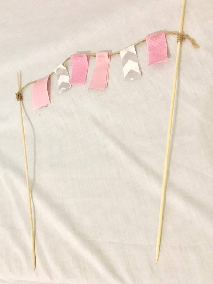 Pink Banner Cake Topper/ Cake Topper/ Pink Banner/ Pink Garland/cake ...