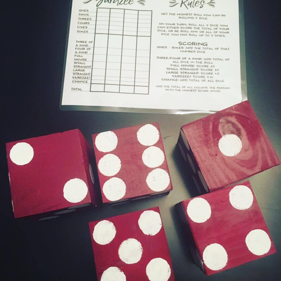 Personalized Yardzee Dice Only/personalized Yardzee Dice for Outdoor ...