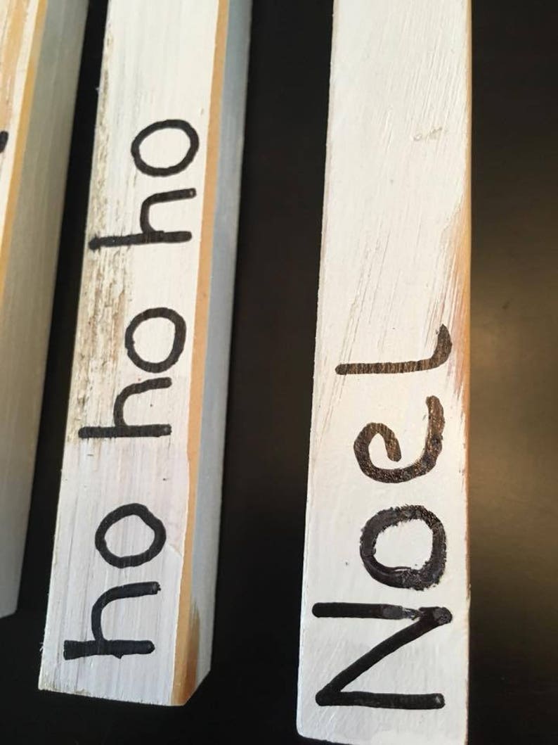 Rae Dunn Inspired Rustic Christmas Ornaments/hand Painted - Etsy