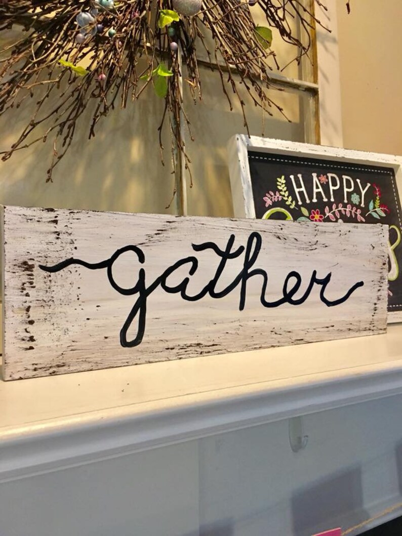 Gather Wood Sign/gather Sign/gather Sign Large/gather Wall | Etsy