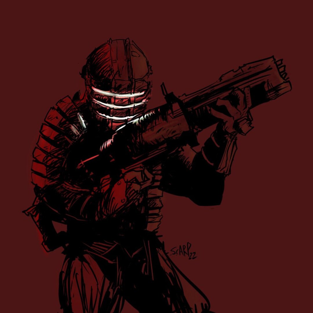 Dead Space Red Isaac Fan Art - Etsy
