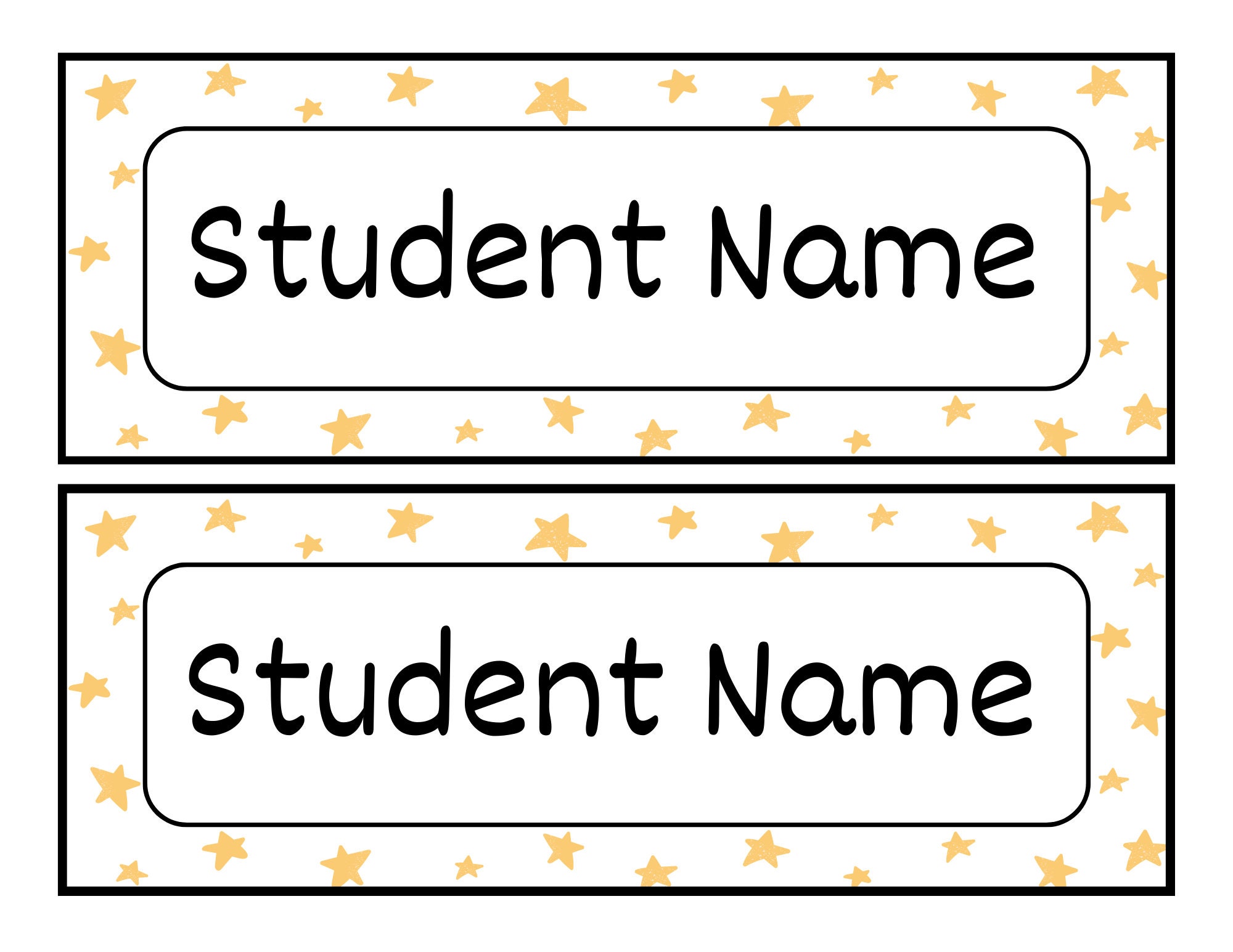 Cute Classroom Editable Name Tag Template 5 Different Styles Printable ...