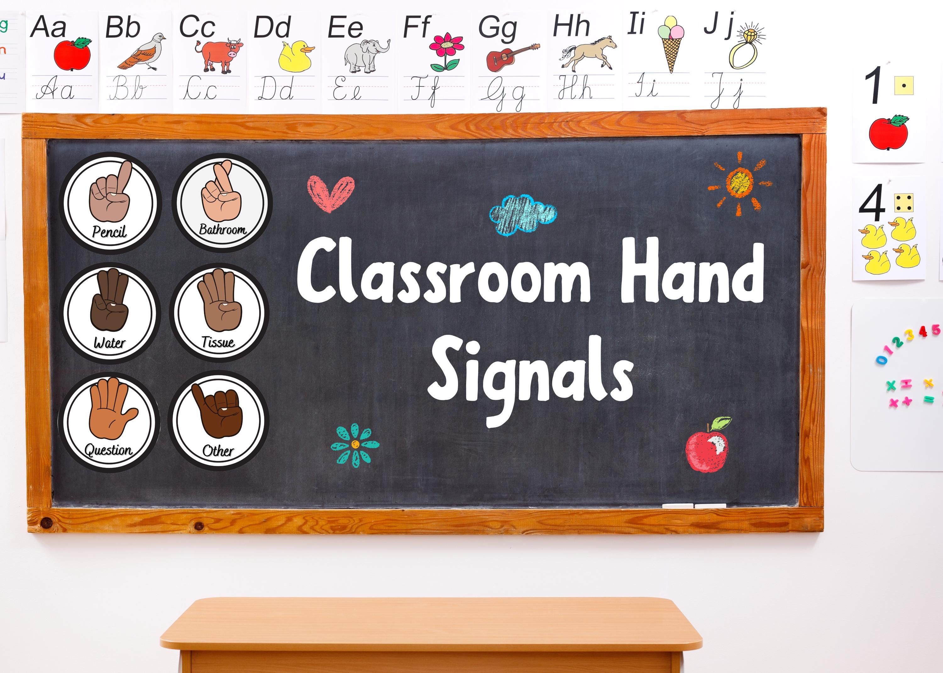 Editable Student Hand Signals for Classroom Management Procedures ...