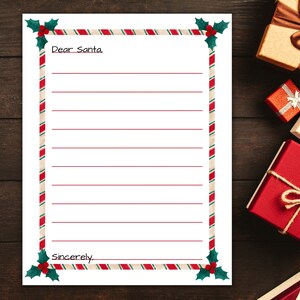 Printable Letter to or From Santa for Kids Holiday Writing With and ...