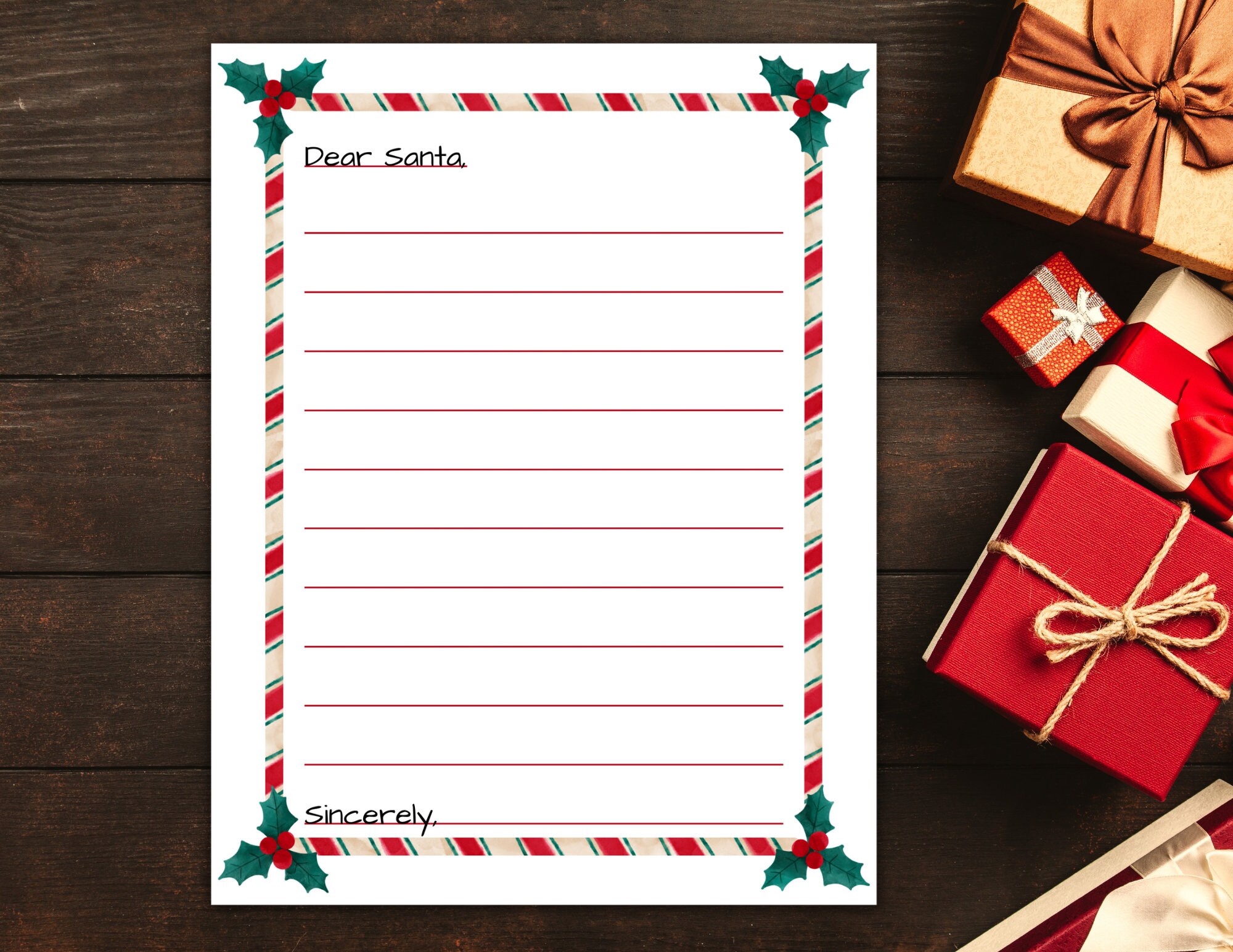 Printable Letter to or From Santa for Kids Holiday Writing With and ...