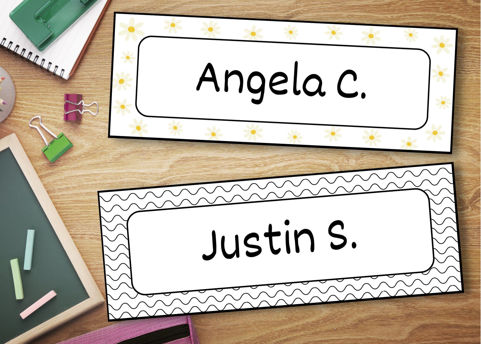 Cute Classroom Editable Name Tag Template 5 Different Styles Printable ...