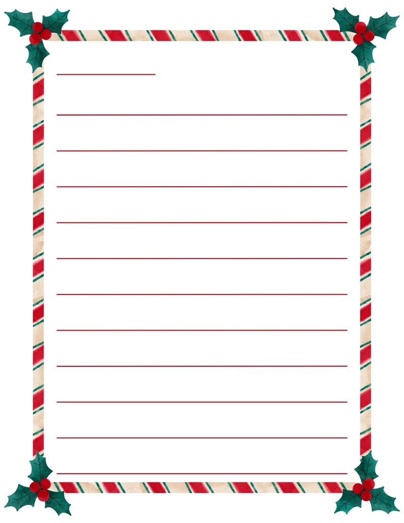 Printable Letter to or From Santa for Kids Holiday Writing With and ...