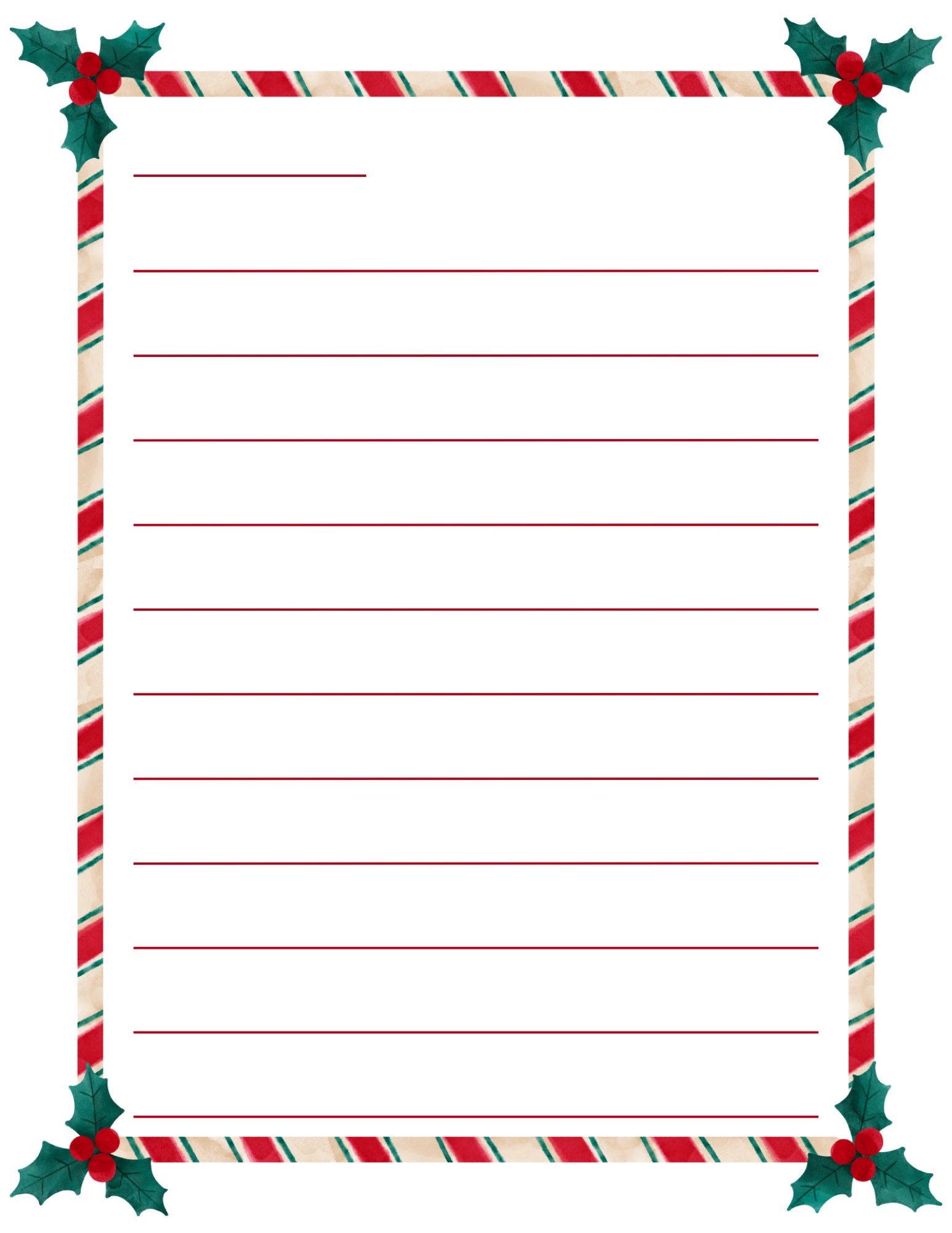 Printable Letter to or From Santa for Kids Holiday Writing With and ...