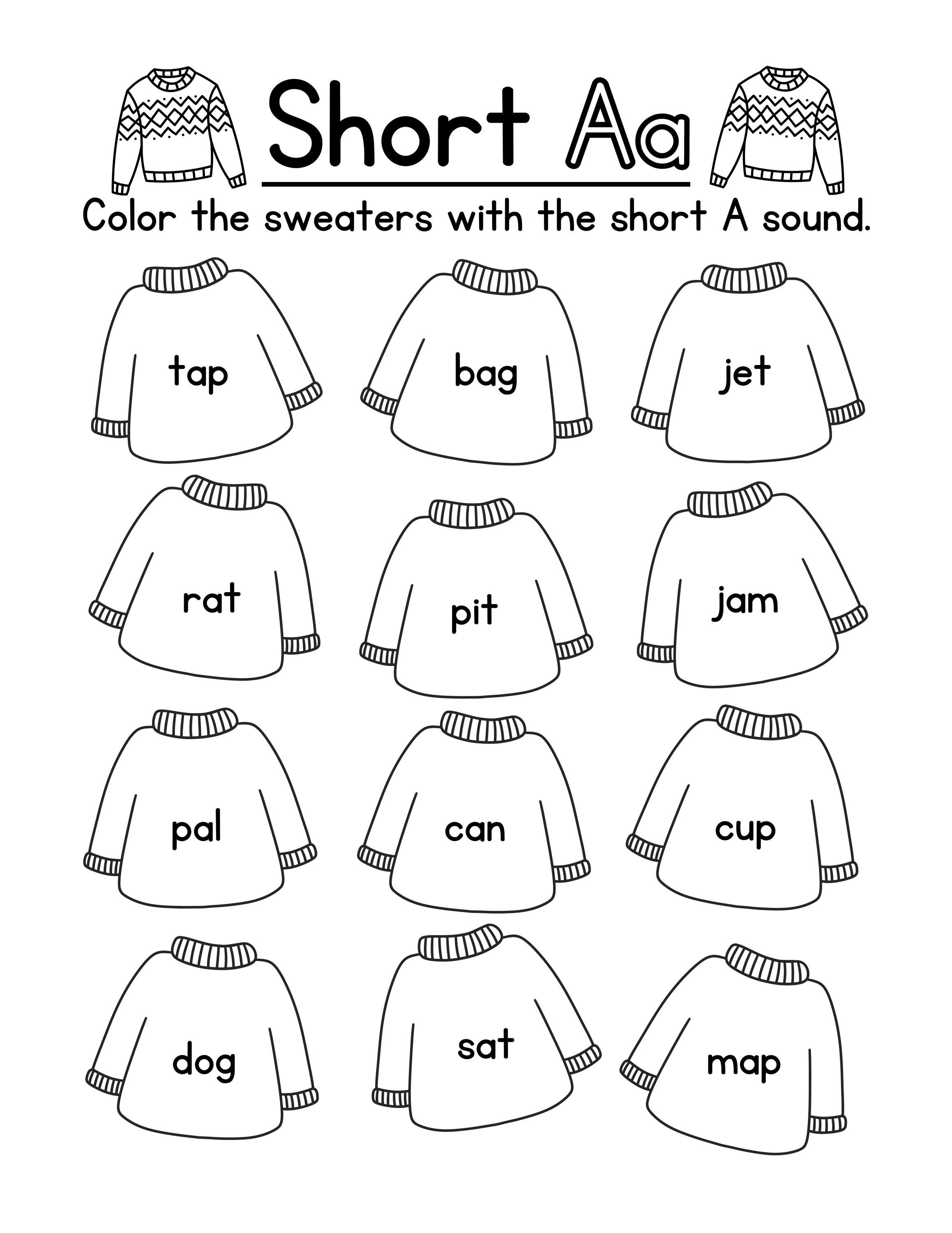 Winter Themed Short Vowel Practice Worksheets and Color by Vowel CVC ...