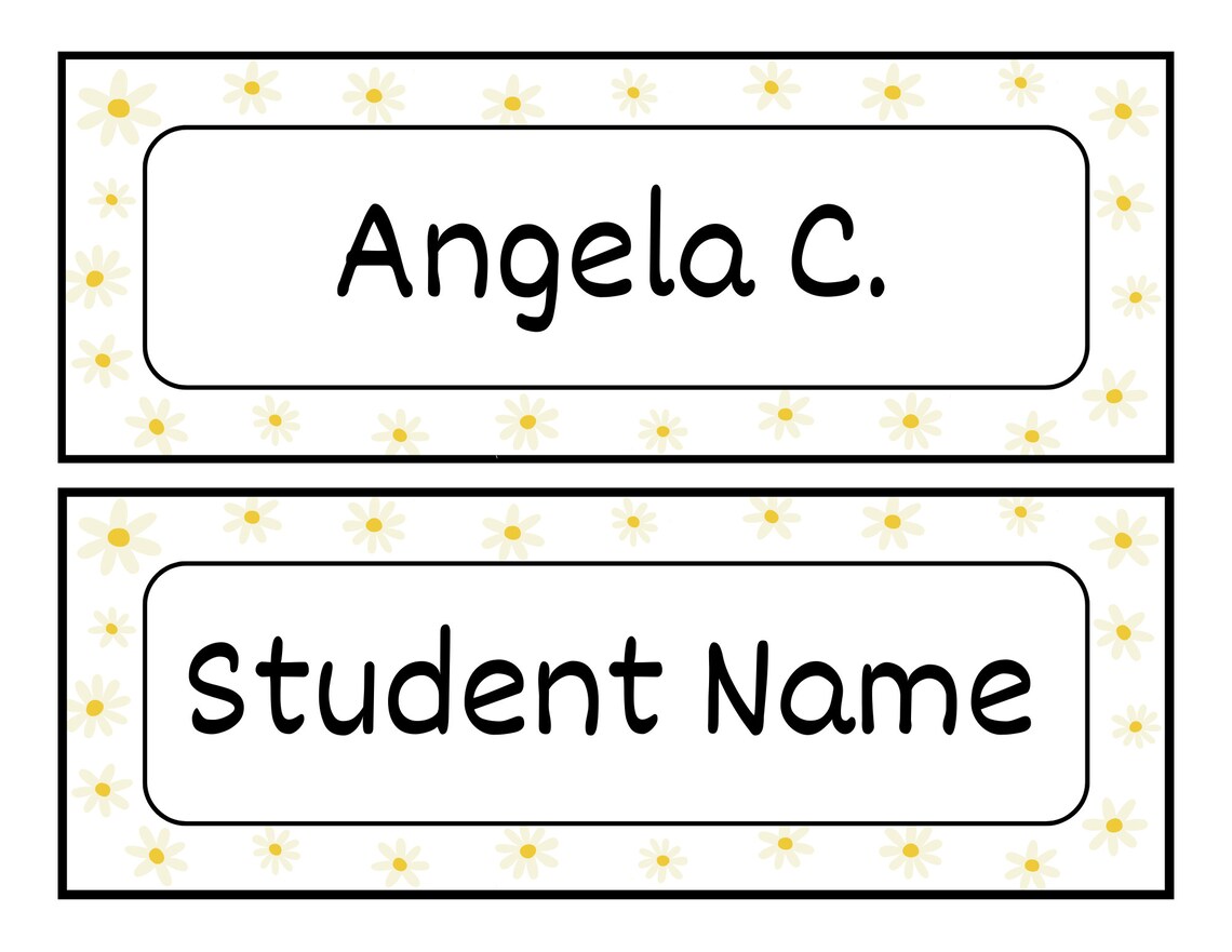 Cute Classroom Editable Name Tag Template 5 Different Styles Printable ...