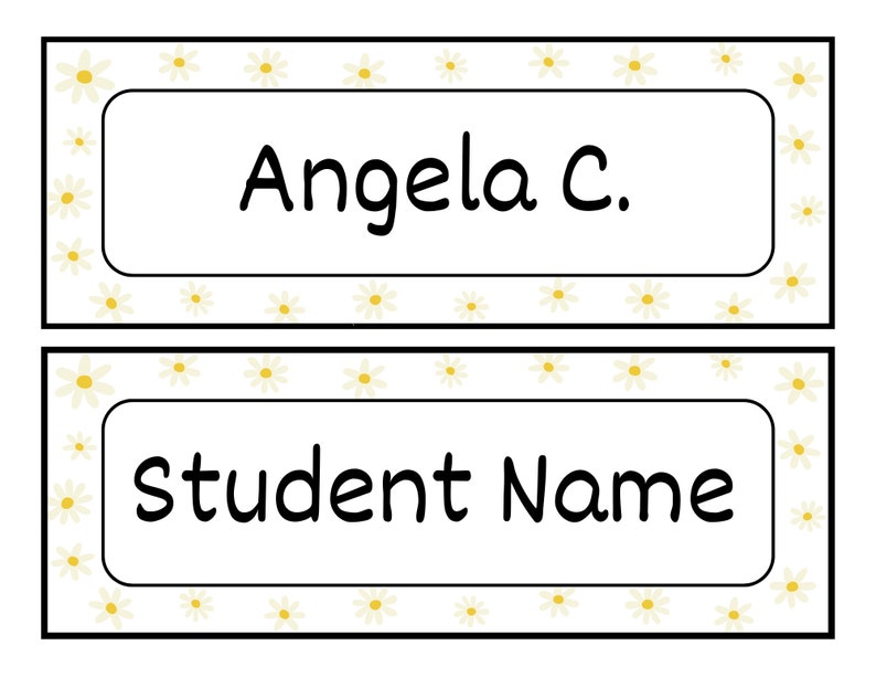 Cute Classroom Editable Name Tag Template 5 Different Styles Printable ...