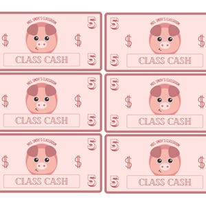 Editable Animal-themed Class Cash Rainbow Colored Classroom Currency ...