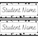 Editable Black and White Student Name Tags Template in 5 Styles ...