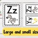 Black and White Alphabet Posters With Pictures for Elementary or ...