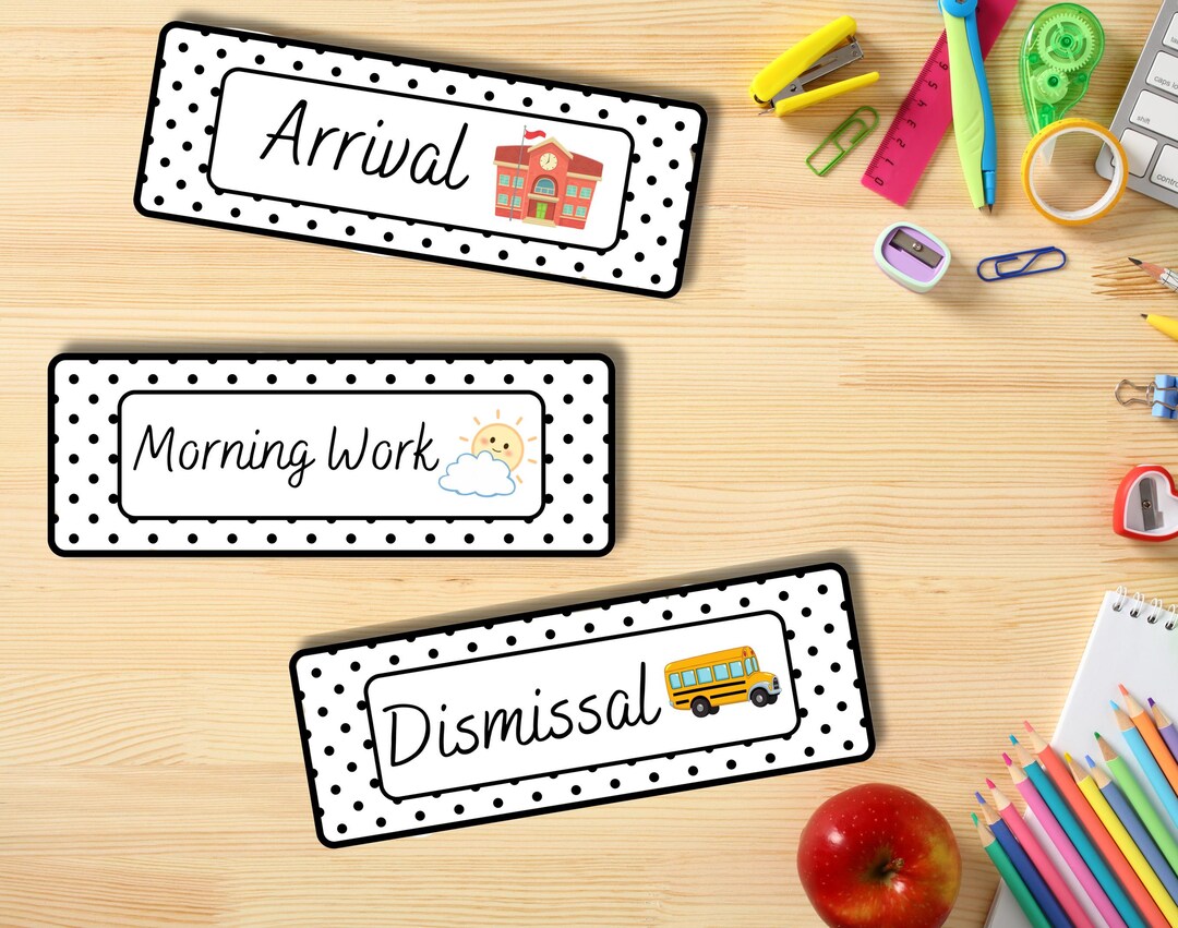 Visual Daily Schedule for Elementary Classroom Functional Decor Bundle ...