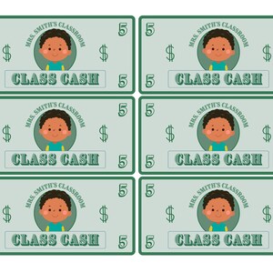 Editable Classroom Cash Template With Kid-themed Money - Etsy