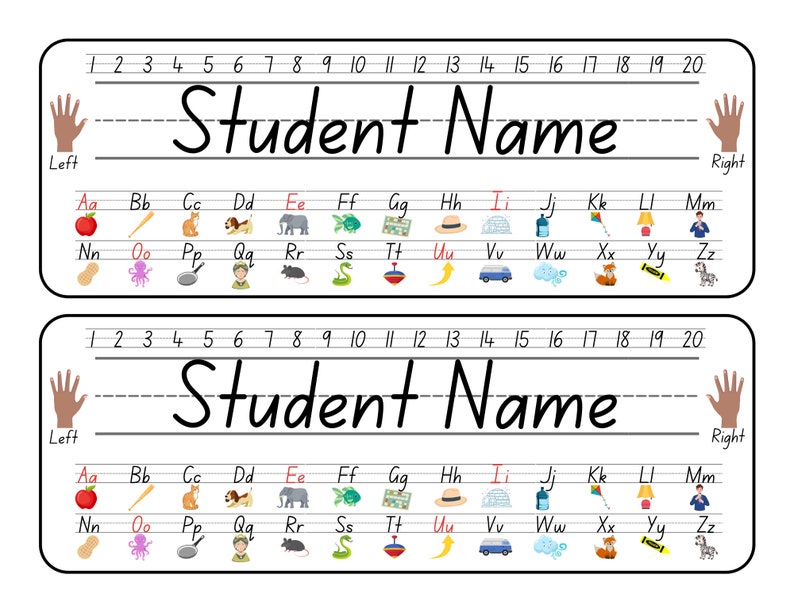 Cute & Educational Kindergarten or Preschool Classroom Name Tags for ...