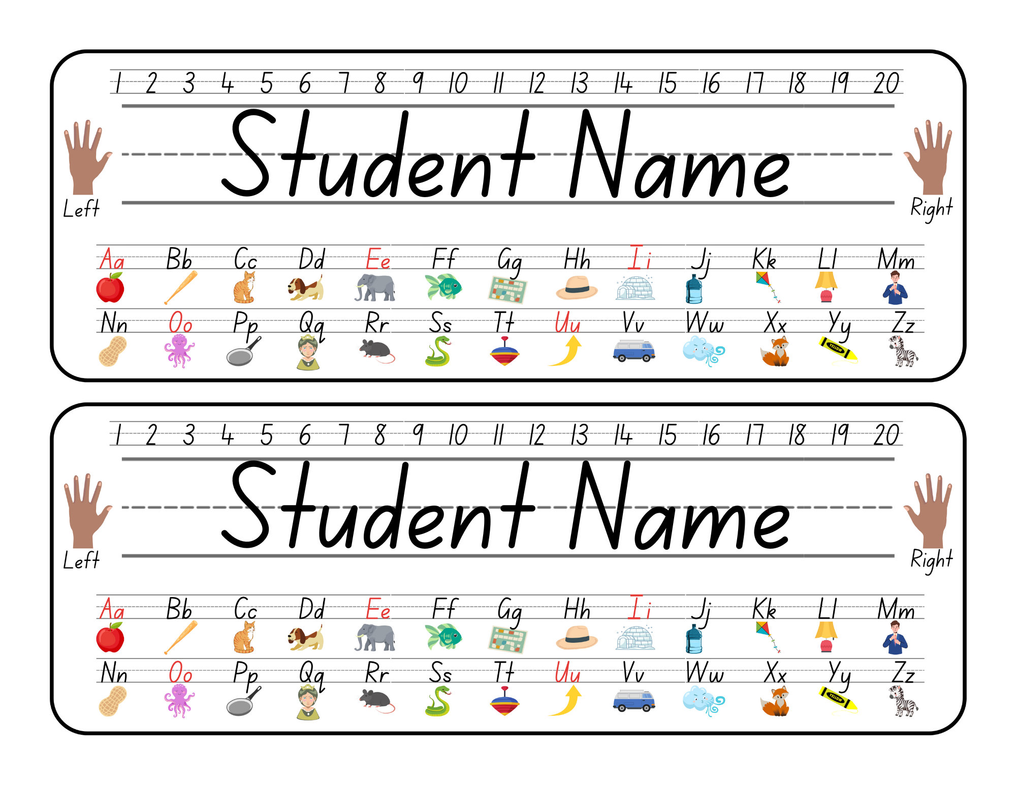 Cute & Educational Kindergarten or Preschool Classroom Name Tags for ...