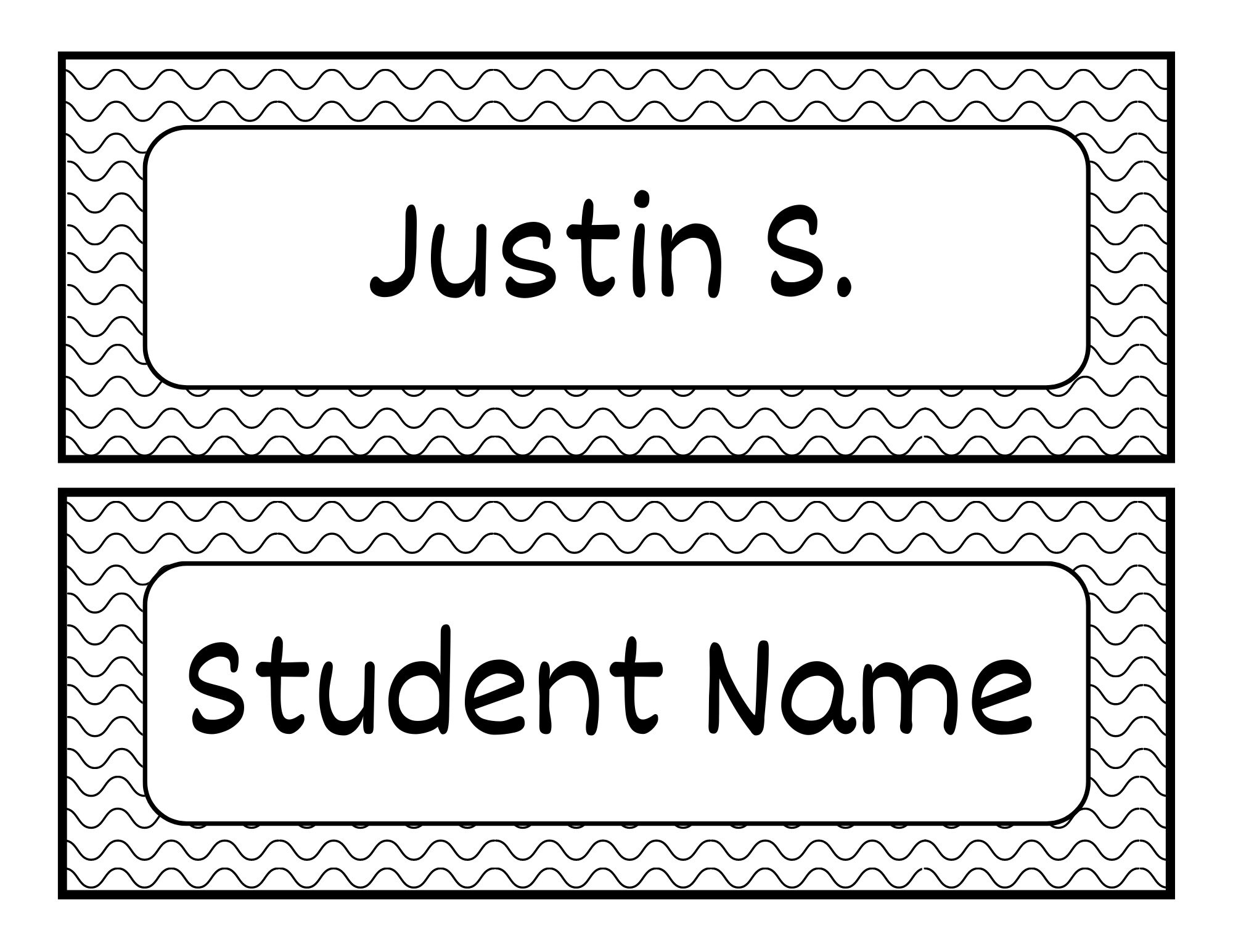 Cute Classroom Editable Name Tag Template 5 Different Styles Printable ...