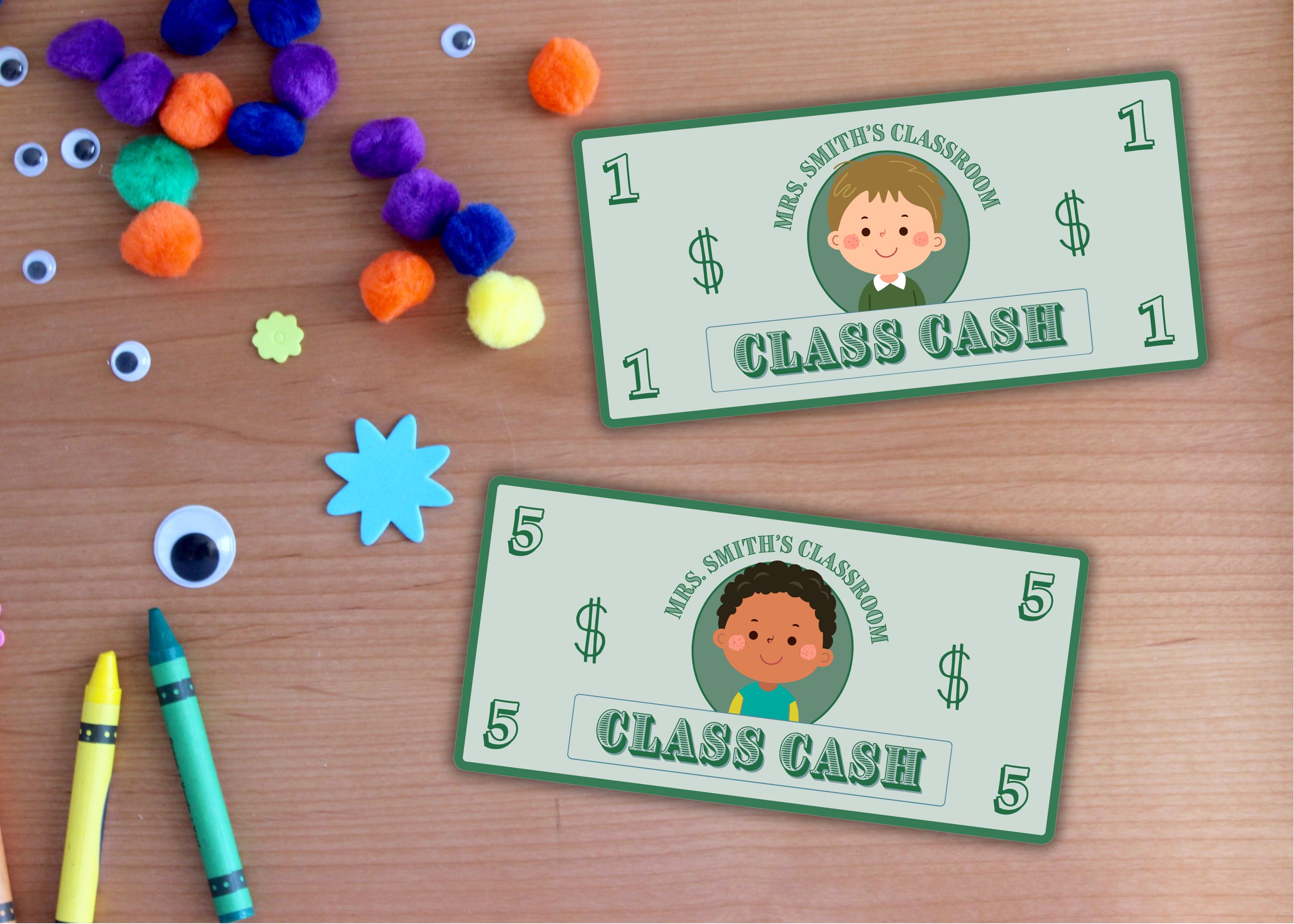 Class Cash for Students Classroom Currency With Kid Themed Bills ...