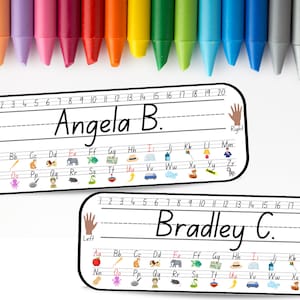 Cute & Educational Kindergarten or Preschool Classroom Name Tags for ...