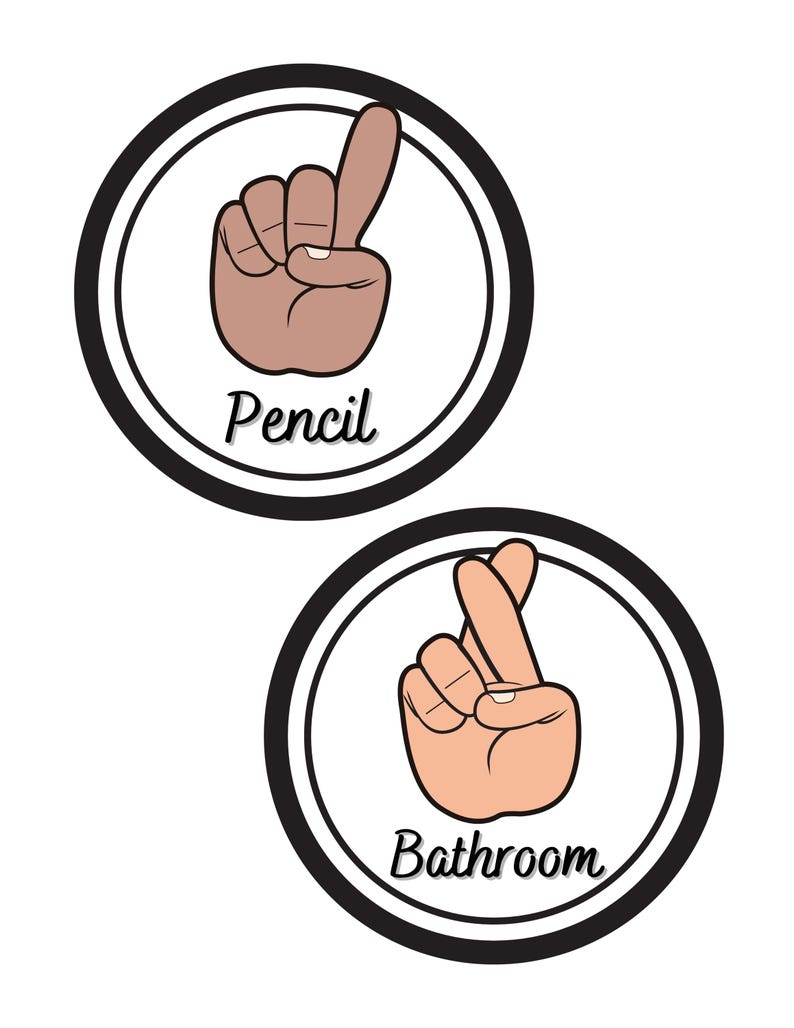 Editable Student Hand Signals for Classroom Management Procedures ...