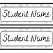 Editable Black and White Student Name Tags Template in 5 Styles ...