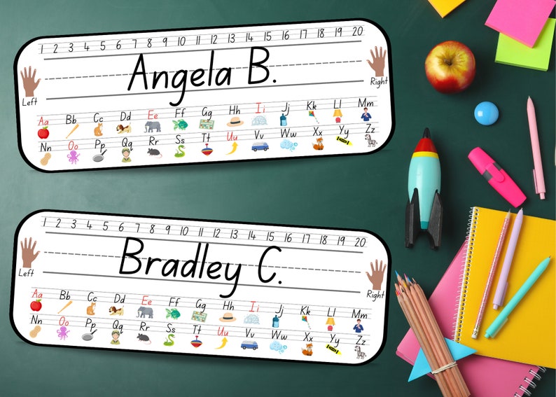 Cute & Educational Kindergarten or Preschool Classroom Name Tags for ...