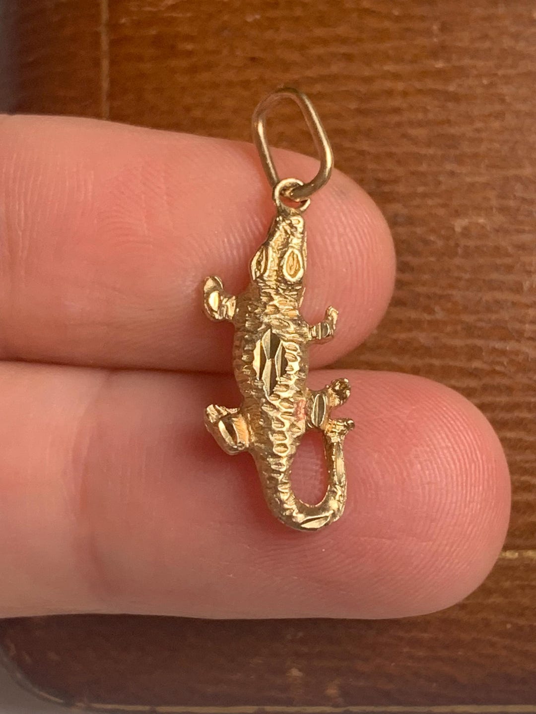 Vintage 14K 585 Yellow Gold Alligator Gator Pendant Charm - Etsy