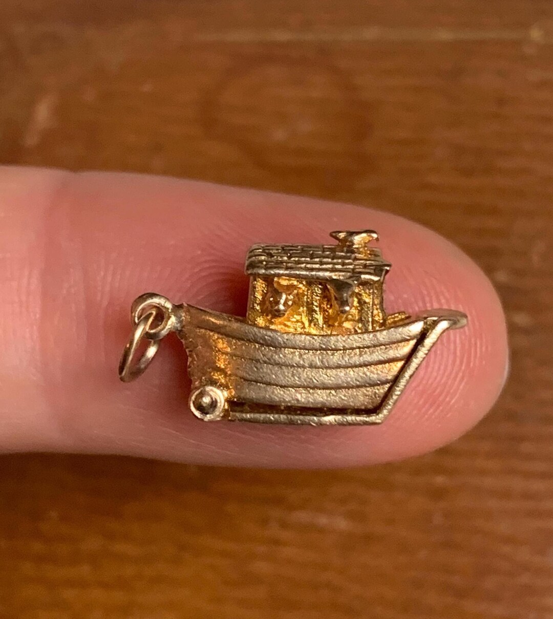 Vintage 375 9K 9ct Yellow Gold Noah Noah’s Ark Boat Pendant Moveable ...