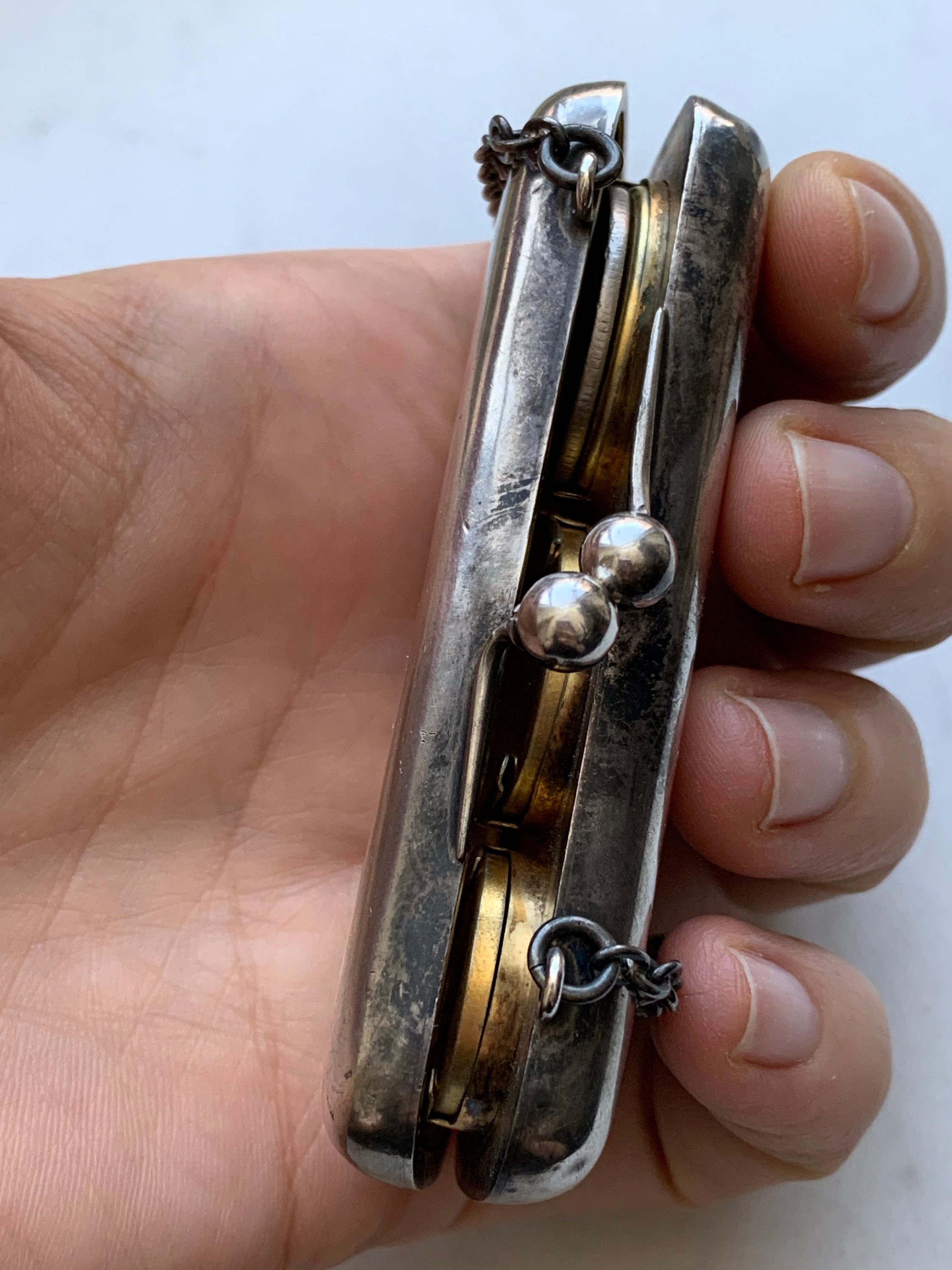 Antique Theodore W Foster & Brothers Bro. Sterling Silver 925 Gilt Coin ...