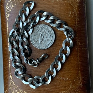 Antique Vintage 750 Silver Link Chain Watch Bracelet Necklace Extender ...