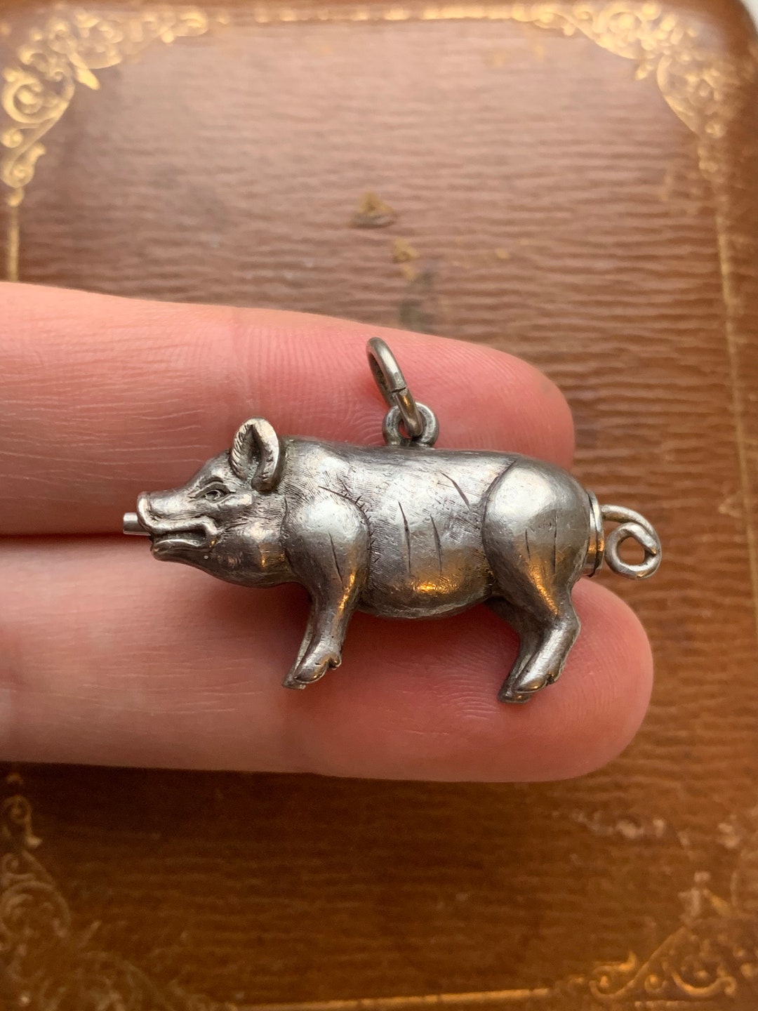 Antique Silver Pig Boar Propelling Pencil Sampson Mordan Victorian ...