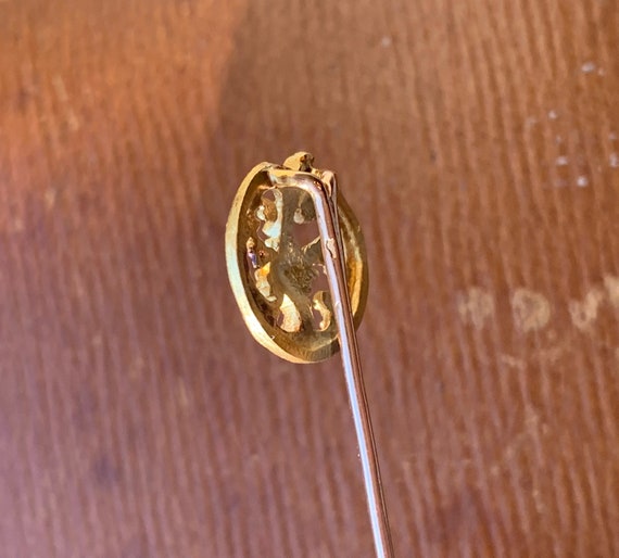 Antique 18K 750 Yellow Gold Gargoyle Dragon Stick Pin… - Gem