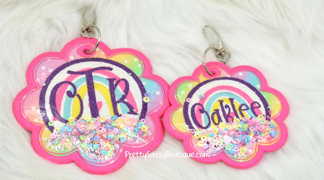 Personalized Fabric Bag Tag, Name Tag, Embroidered Name Tag, Bookbag ...