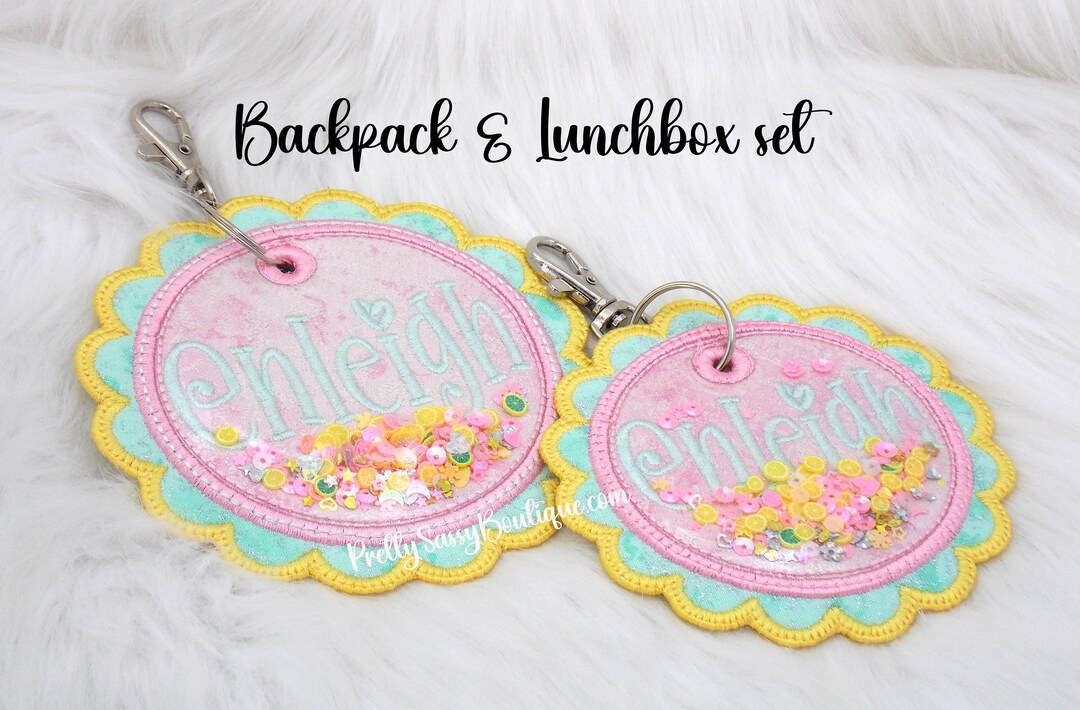Personalized Fabric Bag Tag, Name Tag, Embroidered Name Tag, Bookbag ...