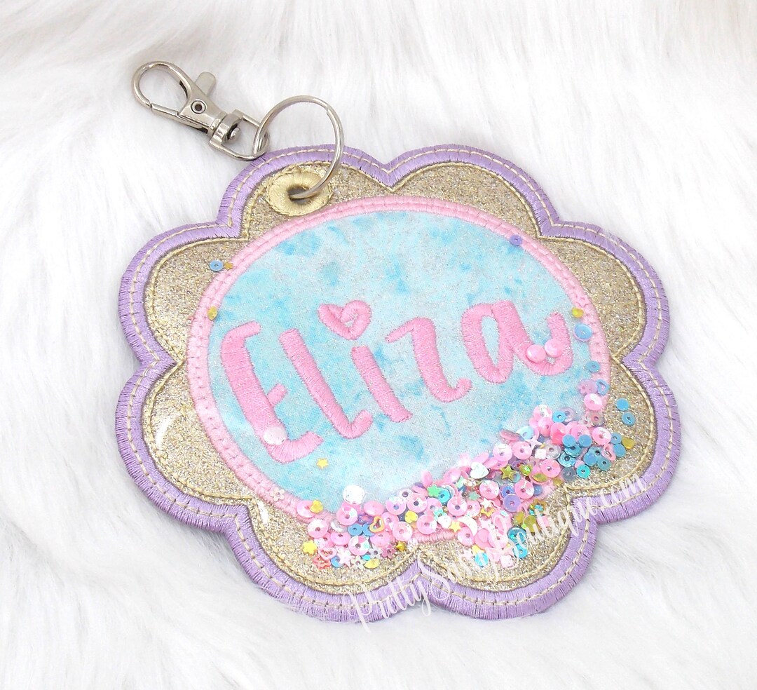 Personalized Fabric Bag Tag, Name Tag, Embroidered Name Tag, Bookbag ...