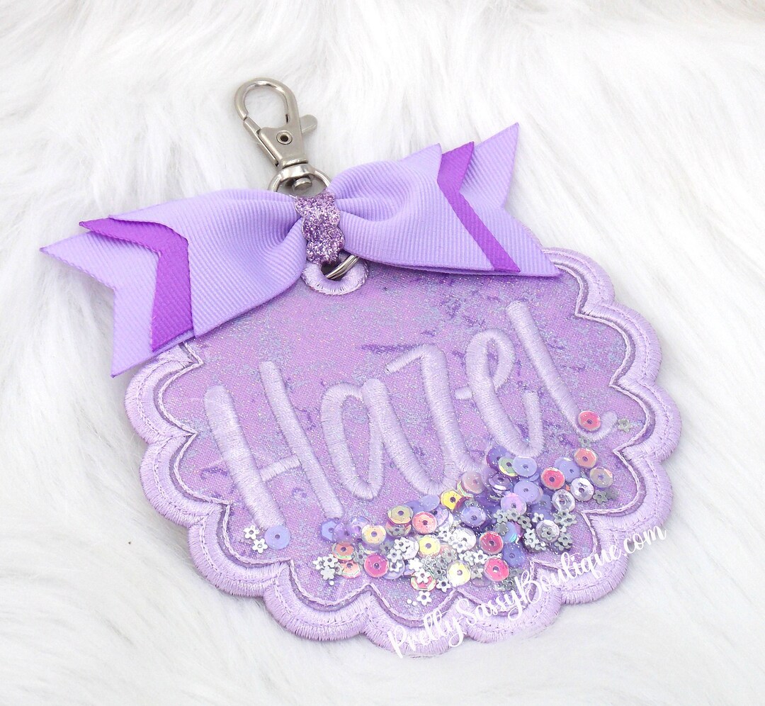 Personalized Fabric Bag Tag, Name Tag, Embroidered Name Tag, Bookbag ...