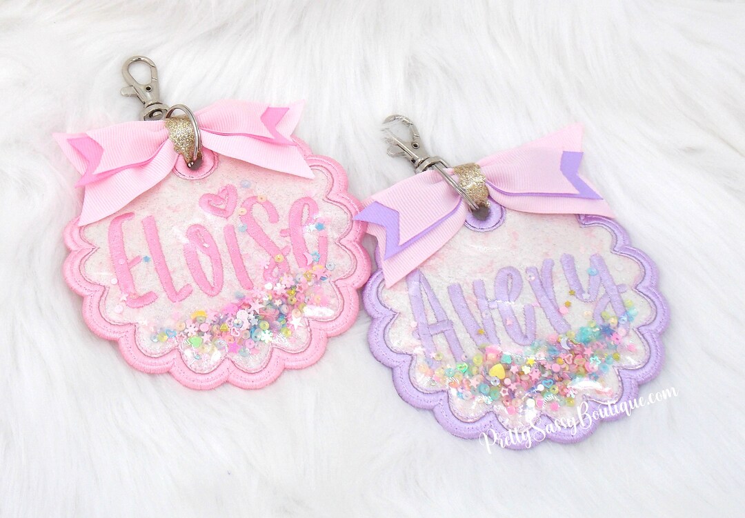 Personalized Fabric Bag Tag, Name Tag, Embroidered Name Tag, Bookbag ...