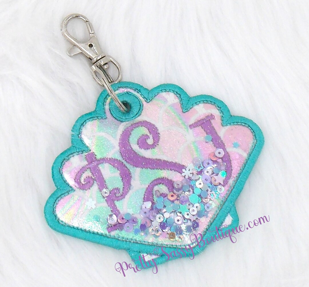 Personalized Fabric Bag Tag Name Tag Mermaid Sea Shell Tag - Etsy