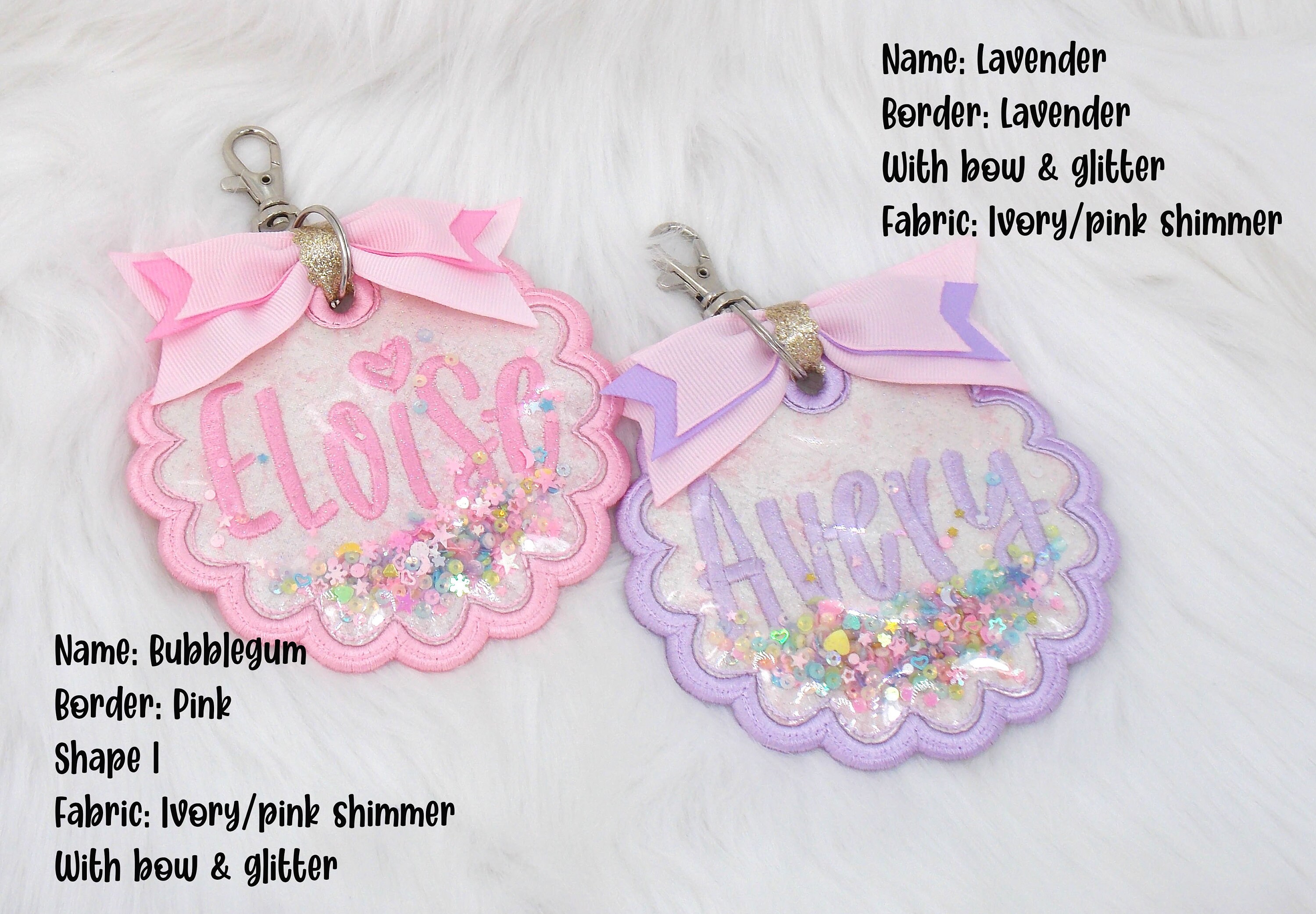 Personalized Fabric Bag Tag, Name Tag, Embroidered Name Tag, Bookbag ...