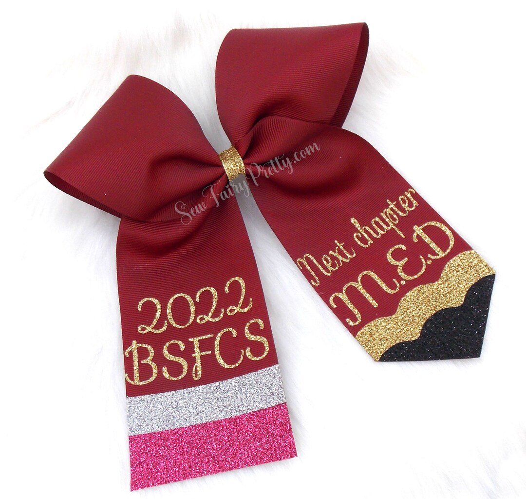 Maroon Teacher Graduation Bow Personalized Graduation Bow Big ...