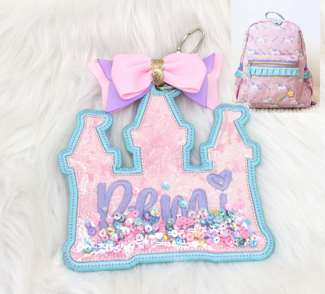 Personalized Fabric Bag Tag, Name Tag, Embroidered Name Tag, Bookbag ...