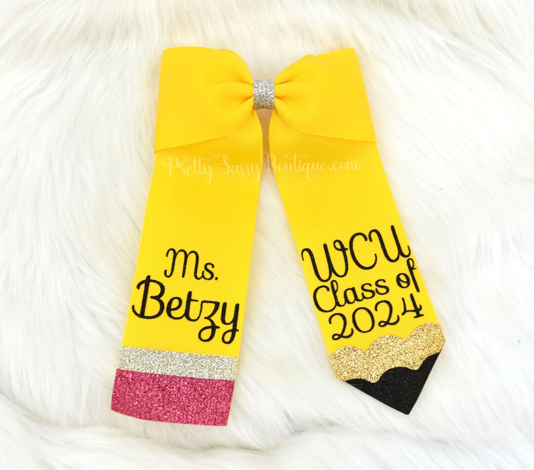 Teacher Graduation Bow - Personalized Graduation Bow - Big Graduation ...