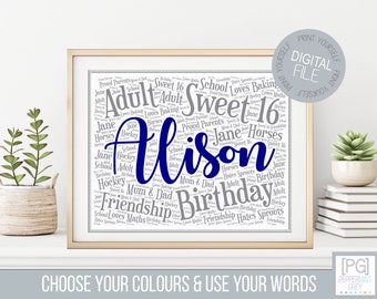 Word art gift | Etsy